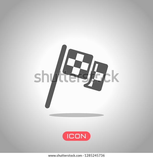 Racing Flag Start Finish Icon Icon Stock Vector (Royalty Free ...