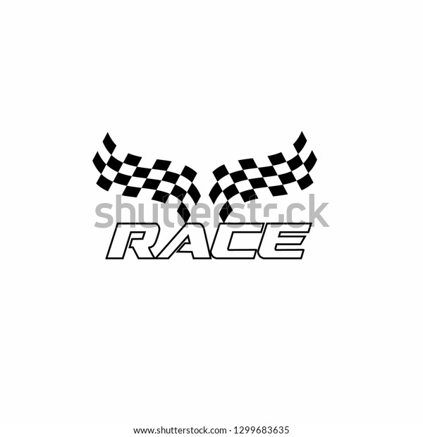 Racing Flag Team Logo Design Stock Vector (Royalty Free) 1299683635 ...