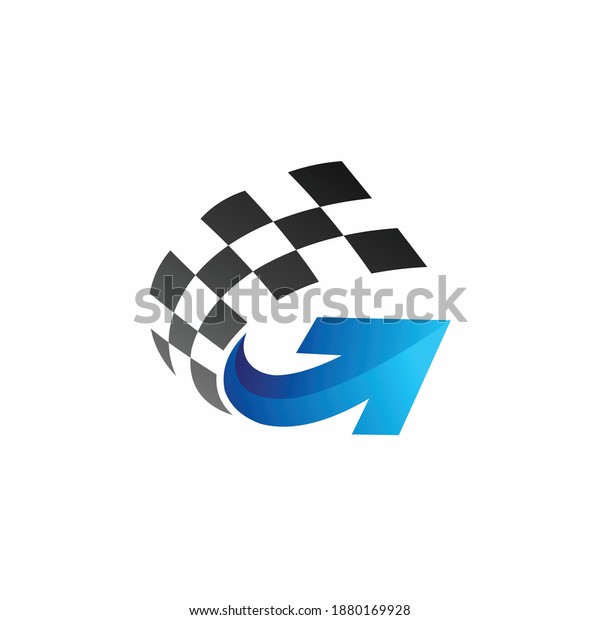 Racing Flag Vector Arrow Concept Letter Stock Vector (Royalty Free ...