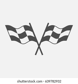 Racing Flags Simple Icon Monochrome Illustration Stock Vector (Royalty Free) 639782932 ...