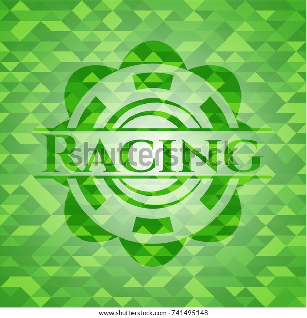 Racing Green Mosaic Emblem: vector de stock (libre de regalías ...