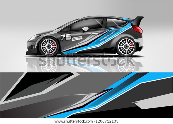 Racing Hatchback Car Wrap Decal Sticker: vetor stock (livre de direitos ...