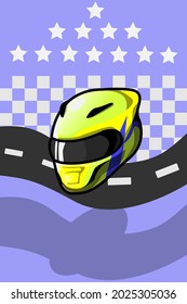 Racing Helmet Hand Drawing Vector Illustration Stock Vector (Royalty ...