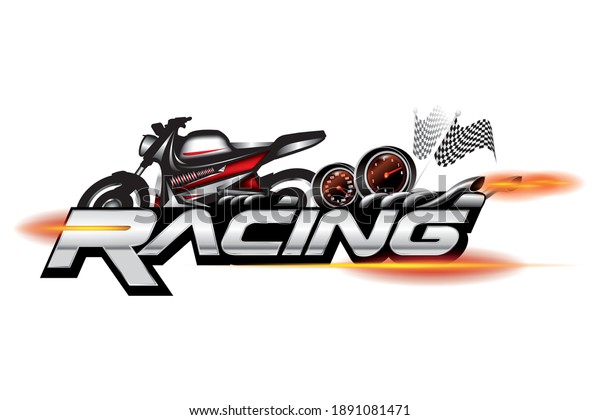 Racing Motorcycle Emblem Logo Design Vector Stock Vector (Royalty Free ...