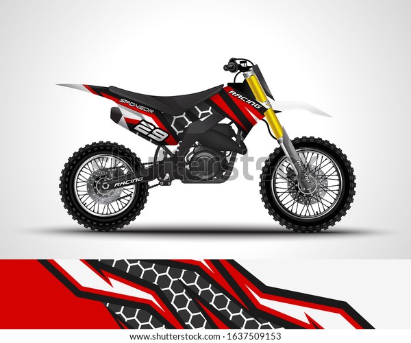 Racing Motorcycle Wrap Decal Vinyl Sticker Stock Vector (Royalty Free ...