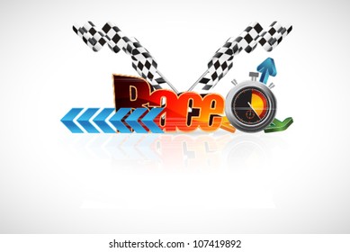 Racing On White Background Vector Illustration Stock Vector (Royalty ...