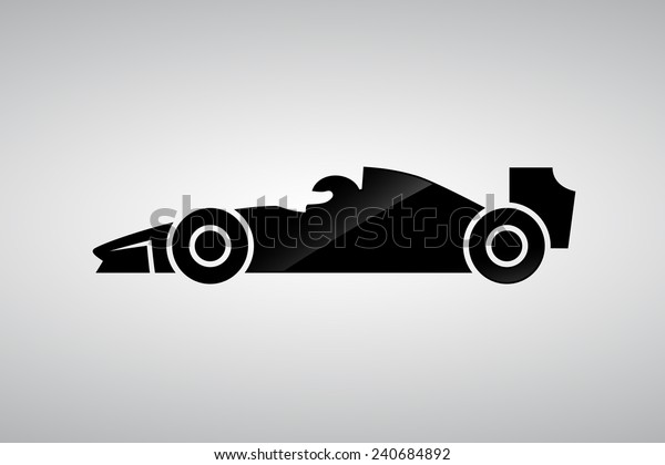 Racing Pictogram Formula Car Stock Vector (Royalty Free) 240684892