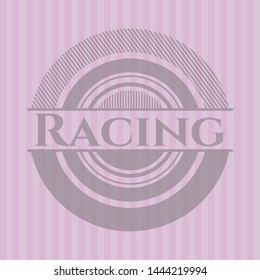 Racing Realistic Pink Emblem Vector Illustration Stock Vector (Royalty ...