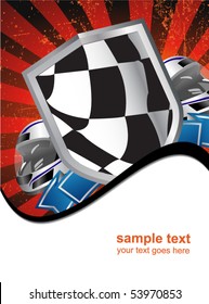 Racing Sign On Ray Background Stock Vector (Royalty Free) 53970853 ...