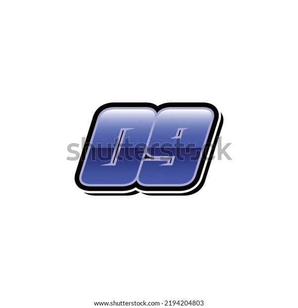 Racing Start Blue Number 09 Vector Stock Vector (Royalty Free ...