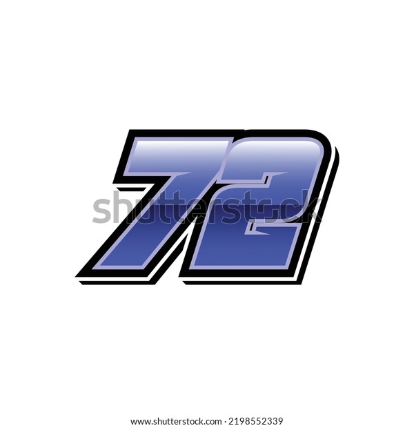 Racing Start Blue Number 72 Vector Stock Vector (Royalty Free ...