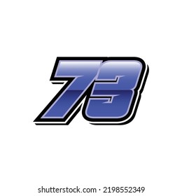 Racing Start Blue Number 73 Vector Stock Vector (Royalty Free ...
