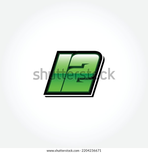 Racing Start Green Number 12 Vector Stock Vector (Royalty Free ...