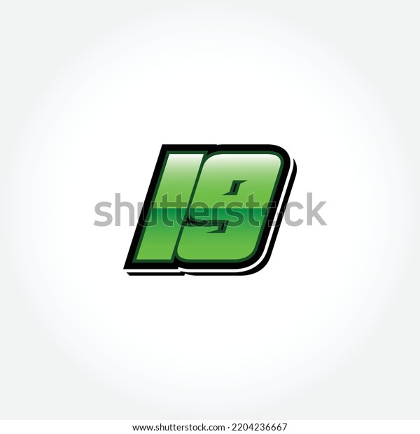 Racing Start Green Number 19 Vector Stock Vector (Royalty Free ...