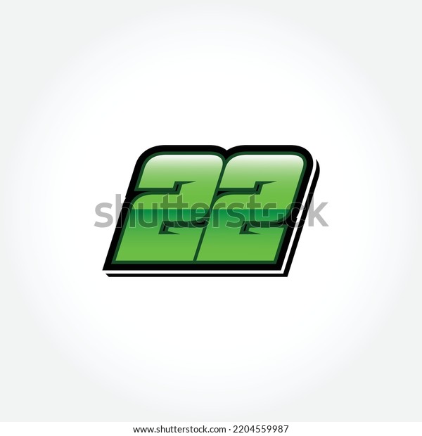 Racing Start Green Number 22 Vector Stock Vector (Royalty Free ...