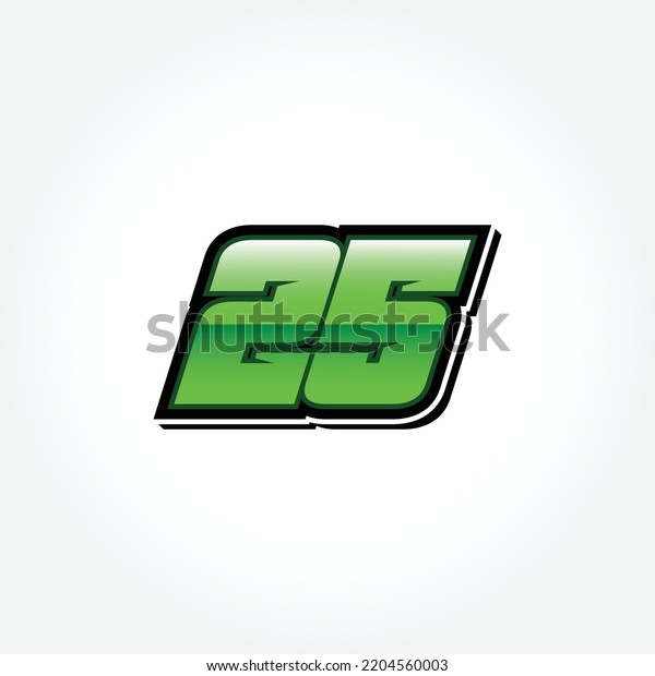 Racing Start Green Number 25 Vector Stock Vector (Royalty Free ...