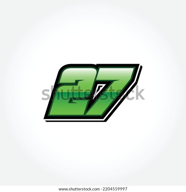 Racing Start Green Number 27 Vector Stock Vector (Royalty Free ...