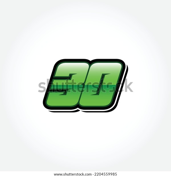 Racing Start Green Number 30 Vector Stock Vector (Royalty Free ...