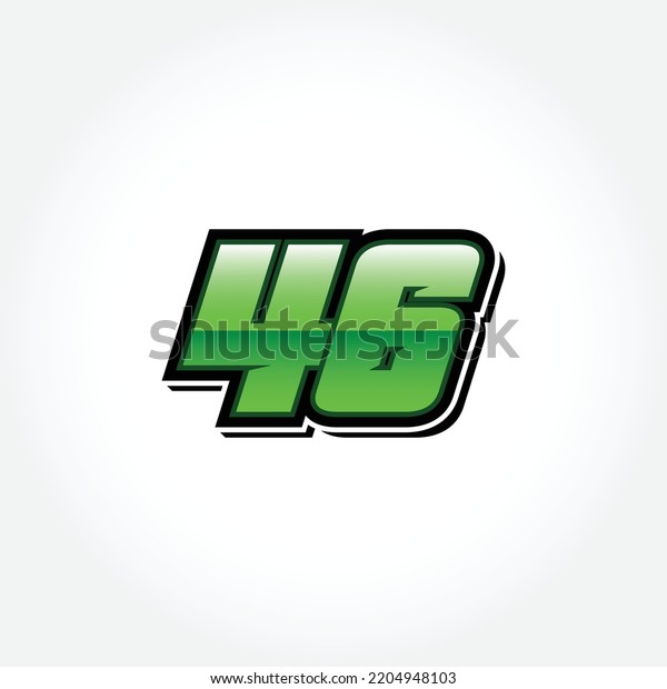 Racing Start Green Number 46 Vector Stock Vector (Royalty Free ...