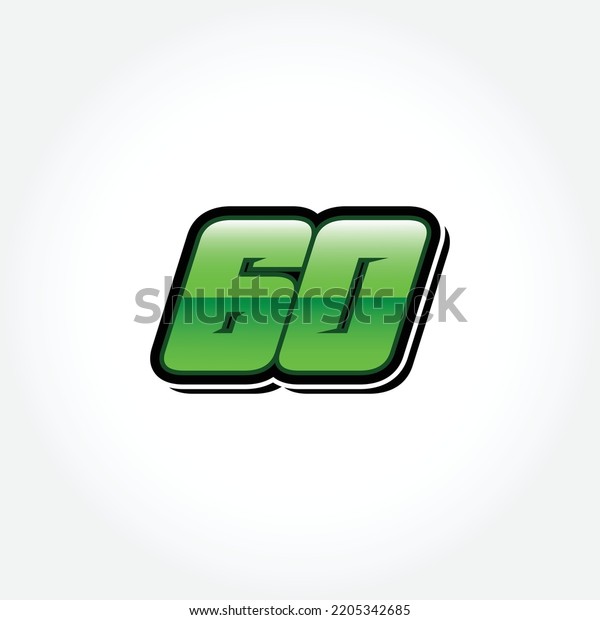 Racing Start Green Number 60 Vector Stock Vector (Royalty Free ...