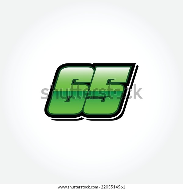 Racing Start Green Number 65 Vector Stock Vector (Royalty Free ...