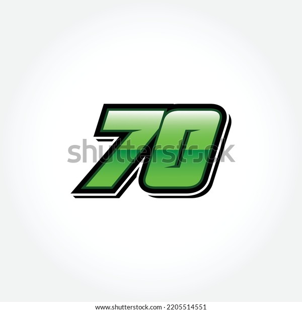 Racing Start Green Number 70 Vector Stock Vector (Royalty Free ...