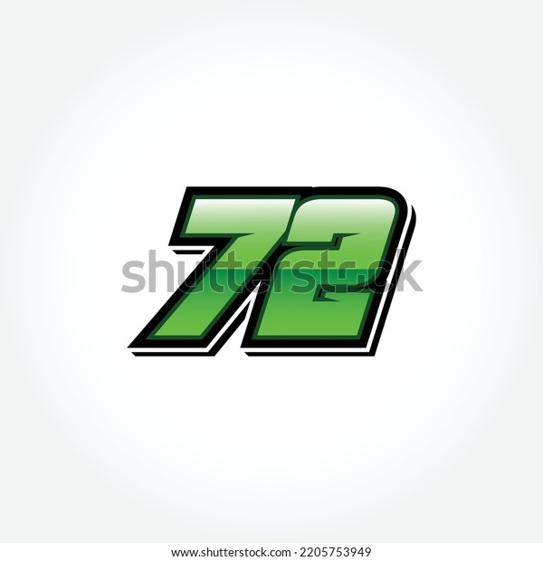 Racing Start Green Number 72 Vector Stock Vector (Royalty Free ...