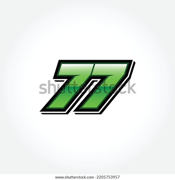 Racing Start Green Number 77 Vector Stock Vector (Royalty Free ...