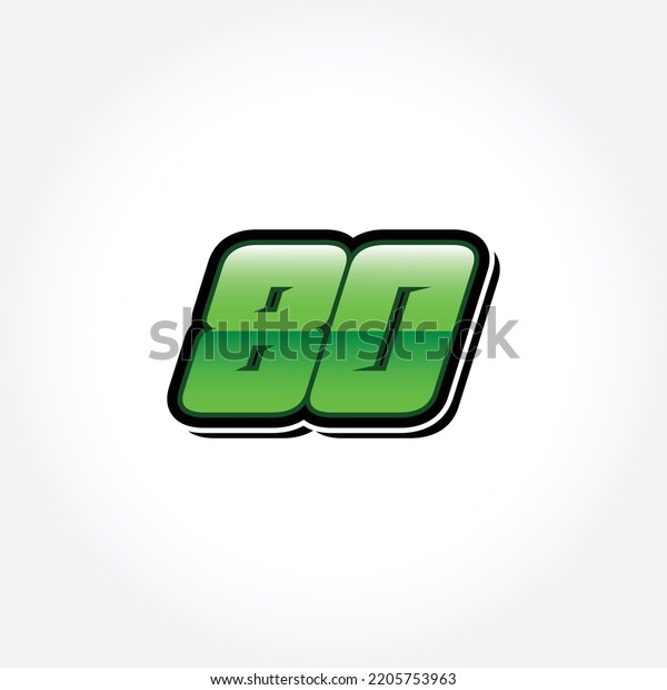 Racing Start Green Number 80 Vector Stock Vector (Royalty Free ...