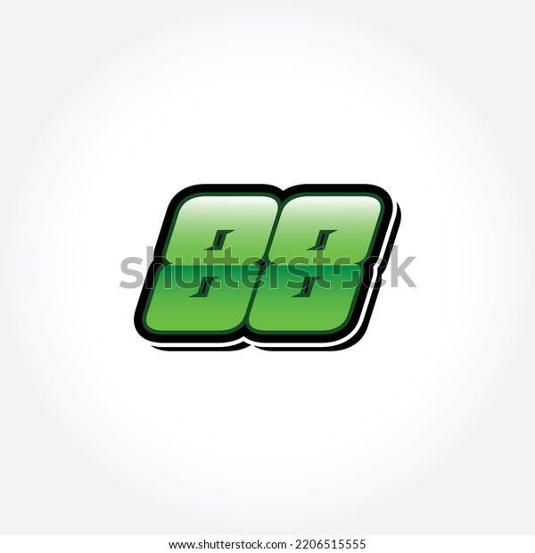 Racing Start Green Number 88 Vector Stock Vector (Royalty Free ...
