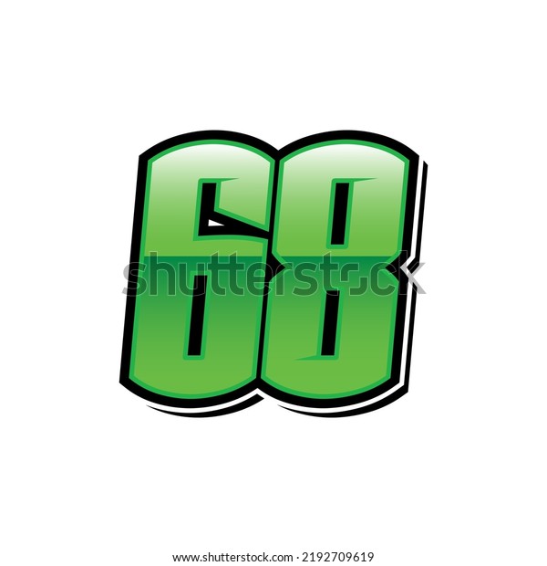 Racing Start Number 68 Vector Template Stock Vector (Royalty Free ...