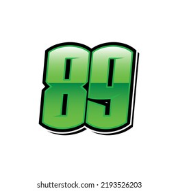 Racing Start Number 89 Vector Template Stock Vector (Royalty Free ... Racing Start Number 89 Vector Template Stock Vector (Royalty Free ...
