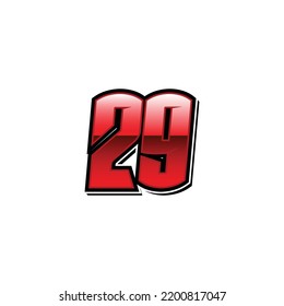 Racing Start Red Number 29 Vector Stock Vector (Royalty Free ...
