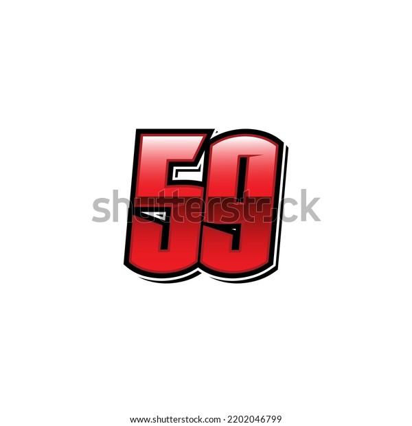 Racing Start Red Number 59 Vector Stock Vector (Royalty Free ...