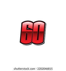 Racing Start Red Number 60 Vector Stock Vector (Royalty Free ...