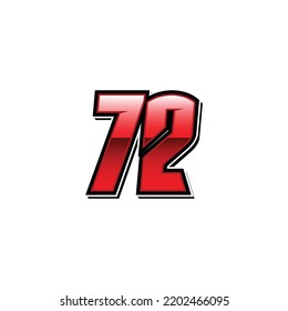 Racing Start Red Number 72 Vector Stock Vector (Royalty Free ...