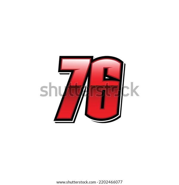 Racing Start Red Number 76 Vector Stock Vector (Royalty Free ...