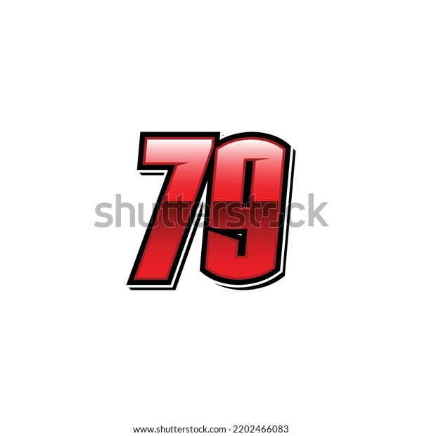 Racing Start Red Number 79 Vector Stock Vector (Royalty Free ...