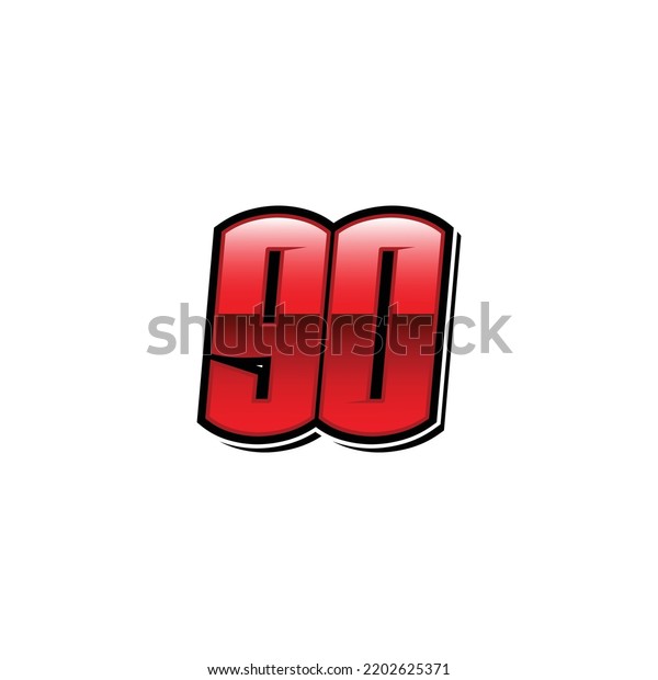 Racing Start Red Number 90 Vector Stock Vector (Royalty Free ...