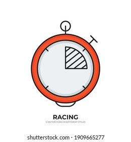 Racing Stopwatch Vctor Type Icon Stock Vector (Royalty Free) 1909665277 ...