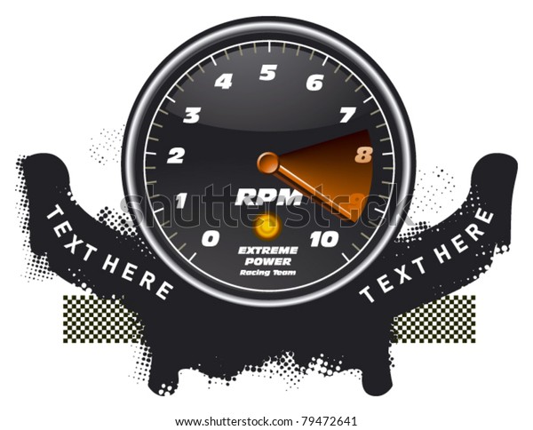 Racing Tachometer Grunge Banner Stock Vector (Royalty Free) 79472641 ...