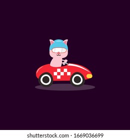 Racing Team Car Cartoon Vector Design Stock Vector (Royalty Free ...