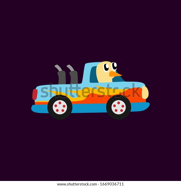 Racing Team Car Cartoon Vector Design Stock Vector (Royalty Free ...