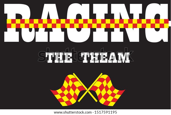 Racing Team Flag Car Stock Vector (Royalty Free) 1517591195 | Shutterstock