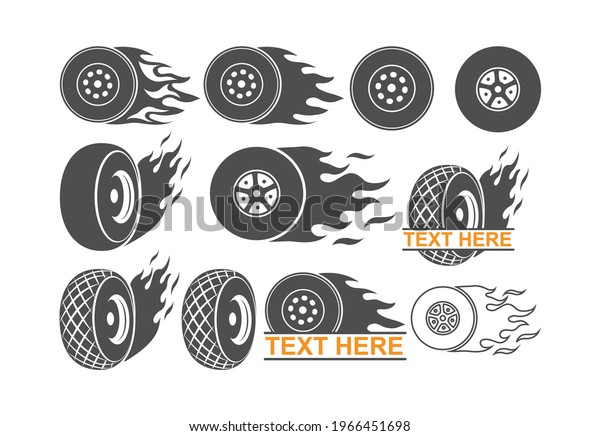 Racing Tire Vector Racing Tire Flames Stock Vector (Royalty Free ...