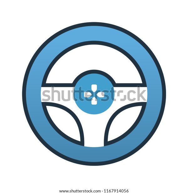 Racing Wheel Vector Illustration Line Color Stock Vector (Royalty Free ...