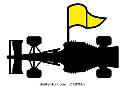 Racing Yellow Flag Stock Vector (Royalty Free) 369200879 | Shutterstock