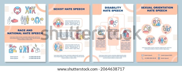 Racist National Hate Speech Brochure Template Stock Vector (Royalty ...