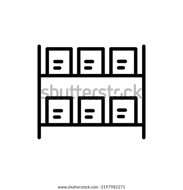 Rack Goods Line Icon Pictogram Web Stock Vector (Royalty Free ...