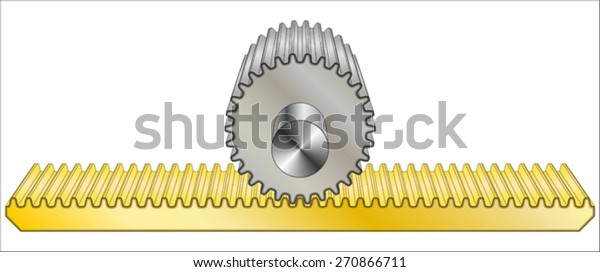 Rack Pinion Gear Pair Stock Vector (Royalty Free) 270866711